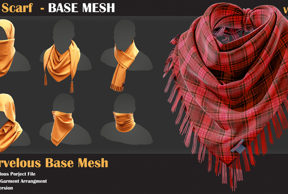 20 Scarf BASE MESH - VOL 12