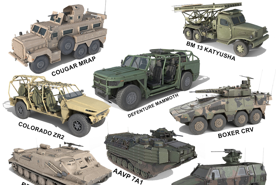 10 Military Vehicles Collection