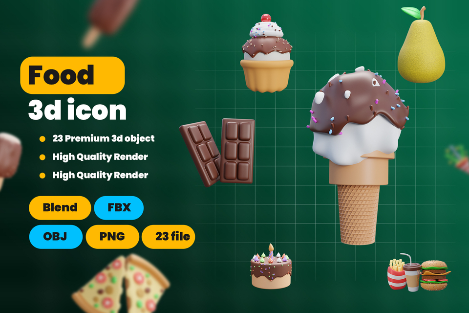 Food 3d Icon Pack