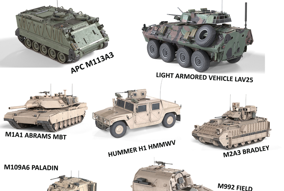 10 Military Vehicles Collection v4
