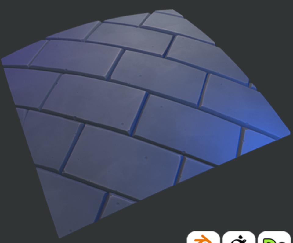 Stylized Brick Wall For Games 3D Art /Tutorial