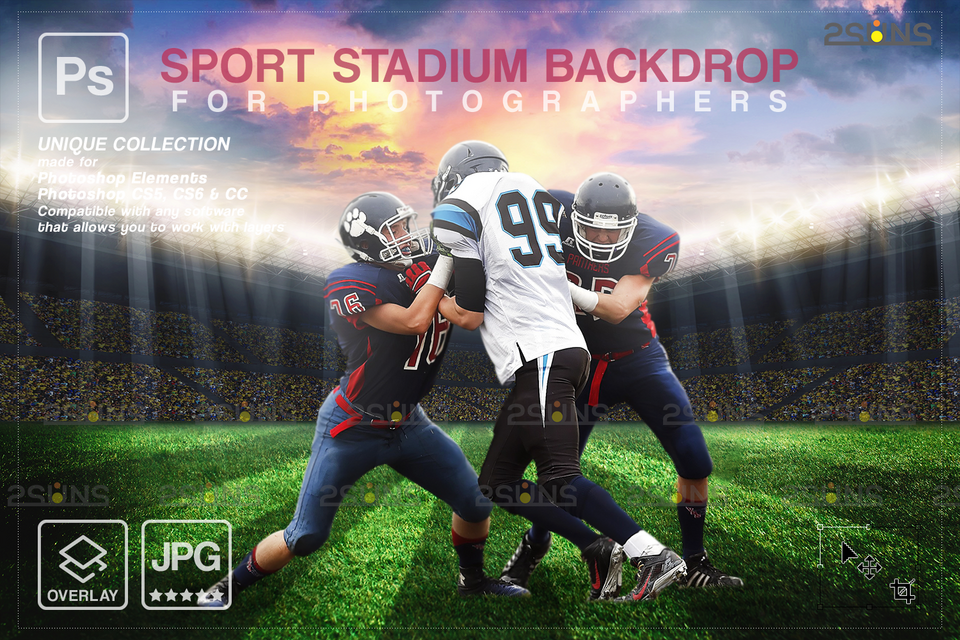 Digital Backdrop FOOTBALL Sport Stadium Overlay