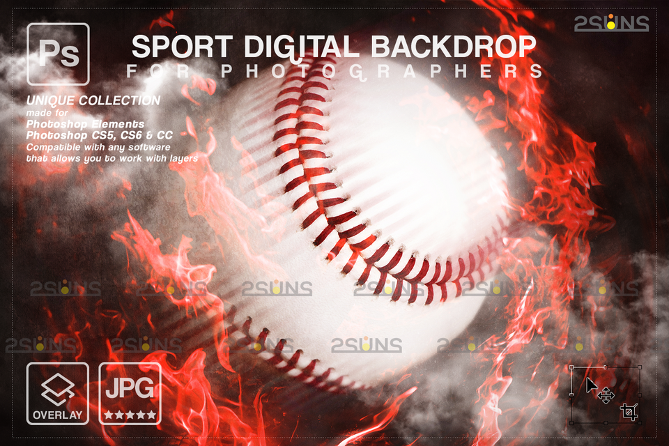Digital Backdrop BASEBALL Sport Stadium Overlay
