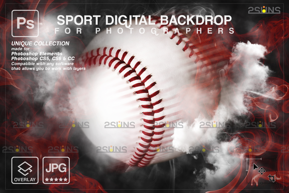 Digital Backdrop BASEBALL Sport Stadium Overlay