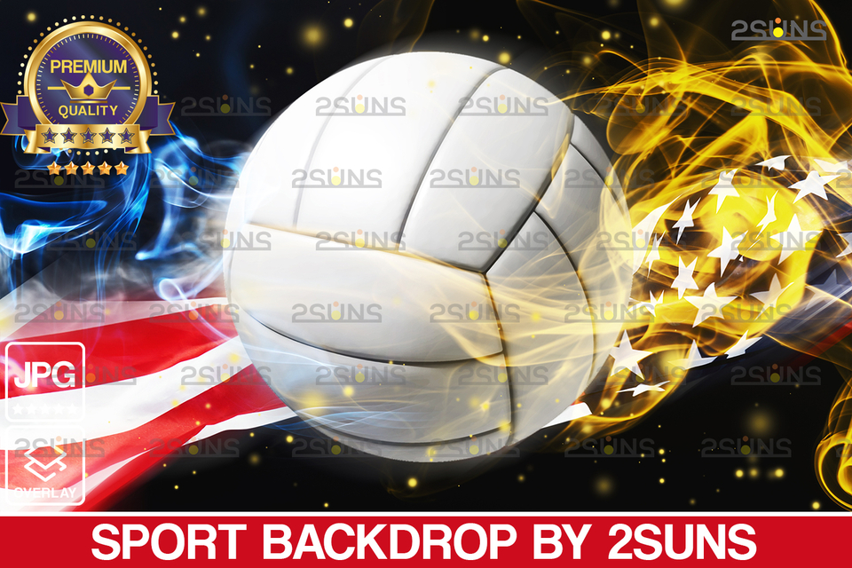 Digital Backdrop Volleyball Sport Stadium Overlay