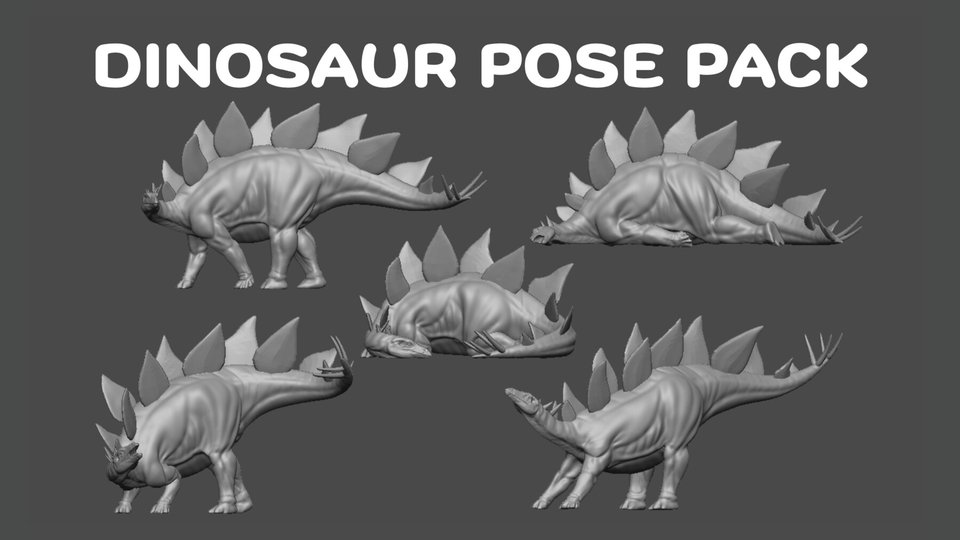 Dinosaur Pose Pack 04