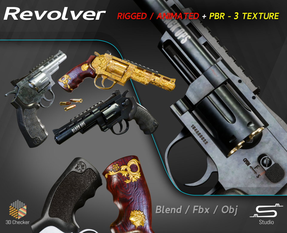 Revolver - Rigged & Animated