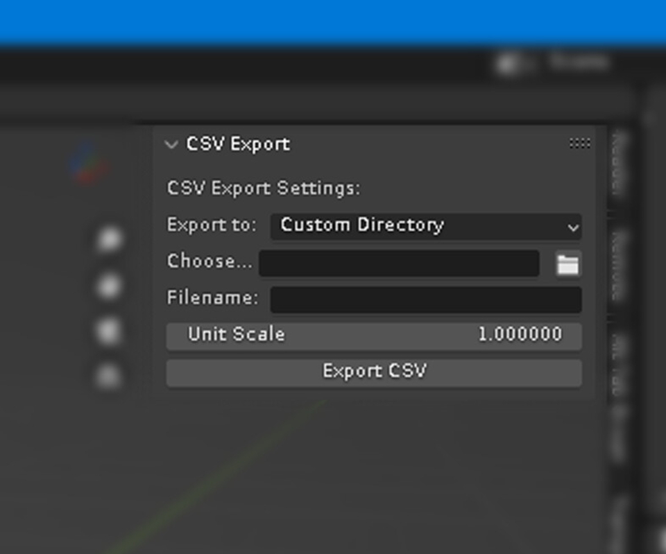 Blender CSV Exporter - Instances