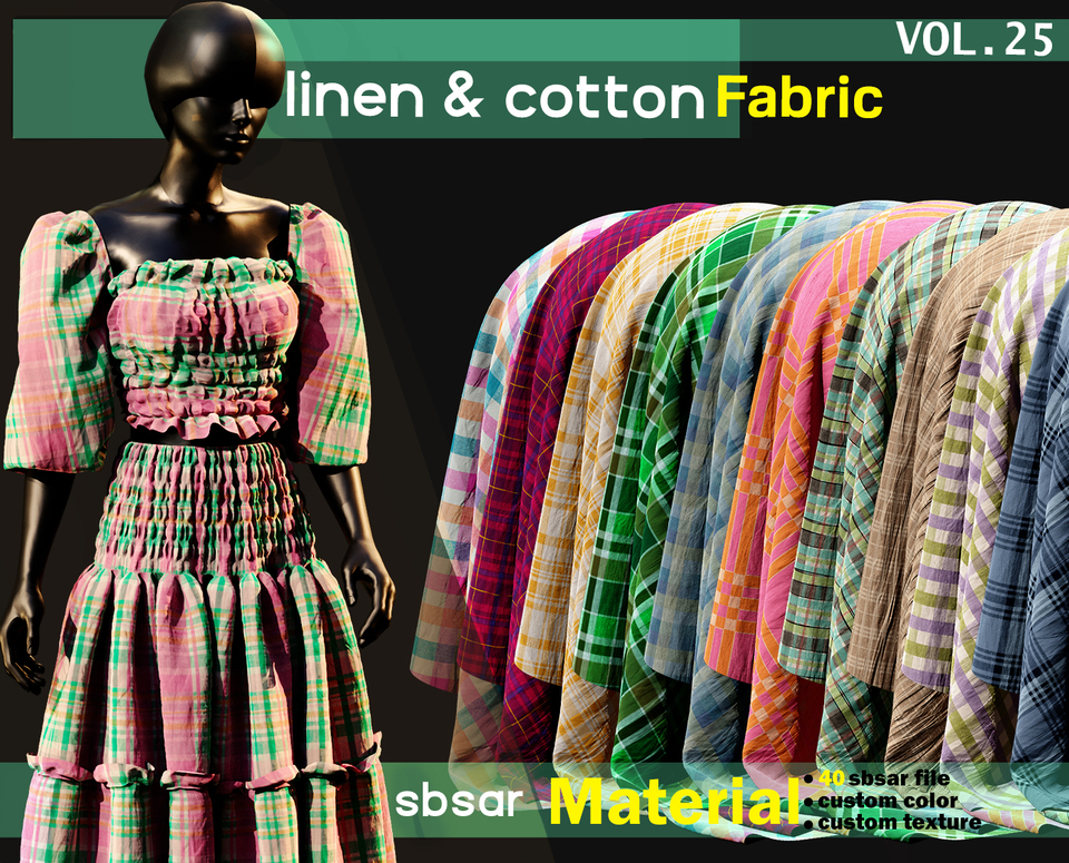linen-cotton fabric-SBSAR -VOL 25