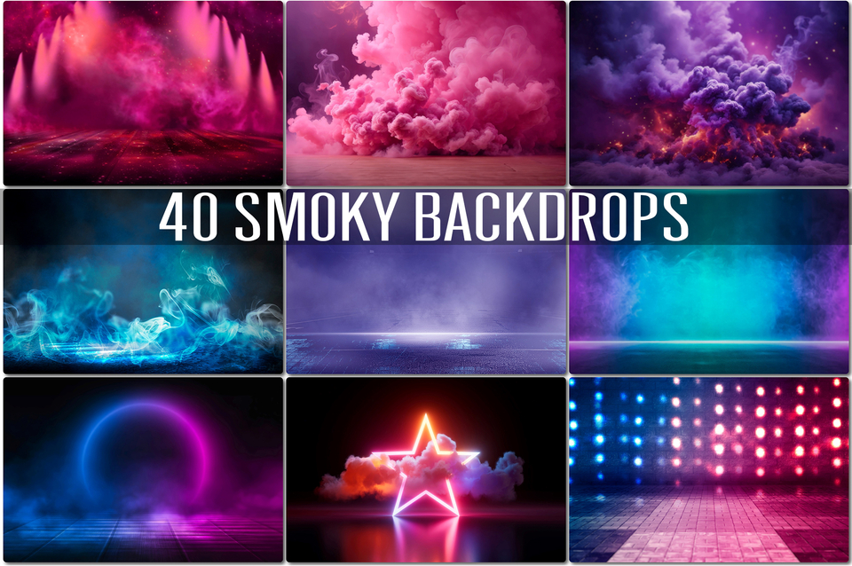 40 Smoky Backdrops, Empty Energy Stage