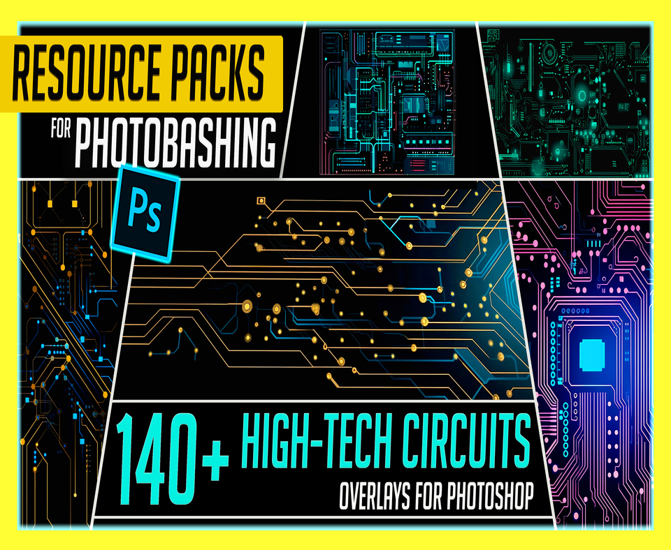 140+ High-Tech Circuits Overlay Effects Pack