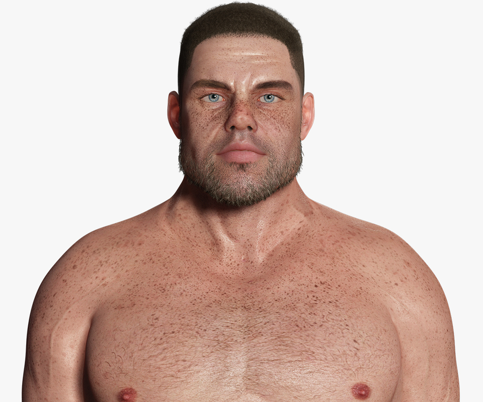Realistic Man Base with facial free
