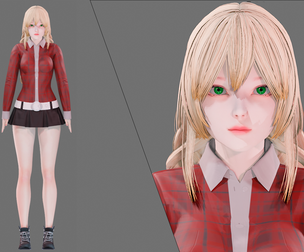 Blender Anime Model 3D