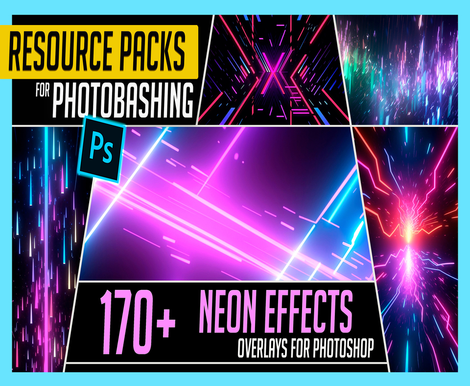 170+ Neon Effects Overlays Resource Pack