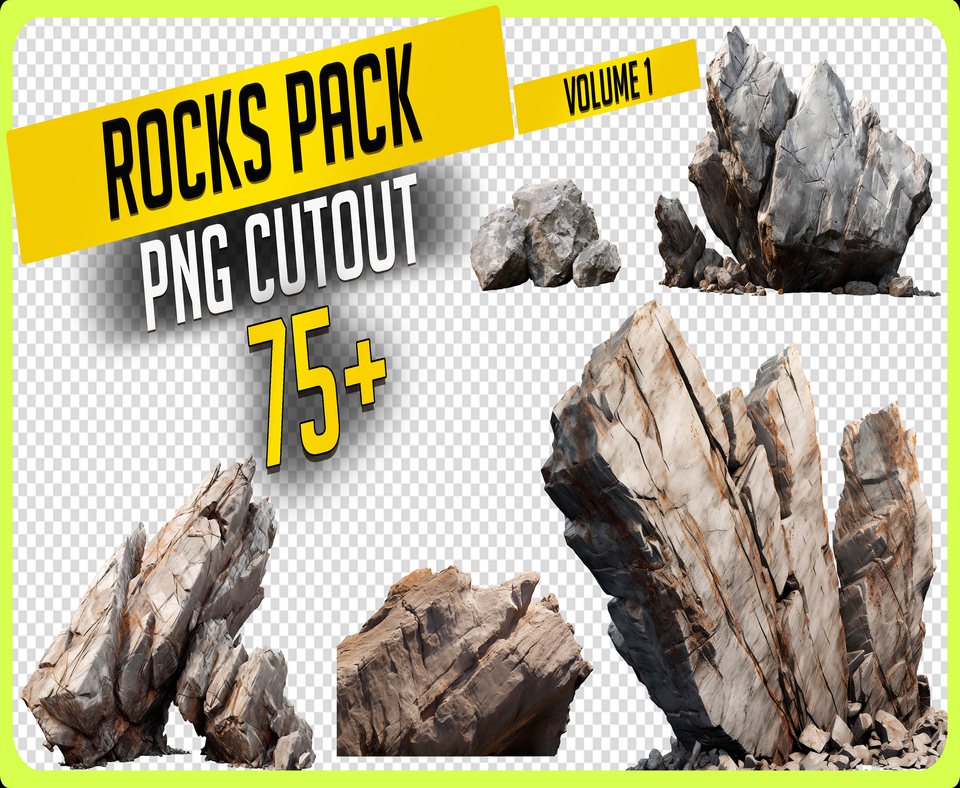 75+ PNG Cutout Rocks and Stones | Volume 1
