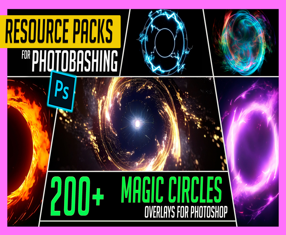 200+ Magic Circle Spell Overlay Effects