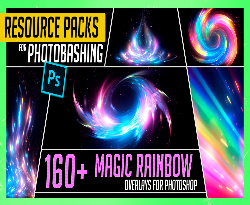 160+ Magic Rainbow spell Overlay Effects