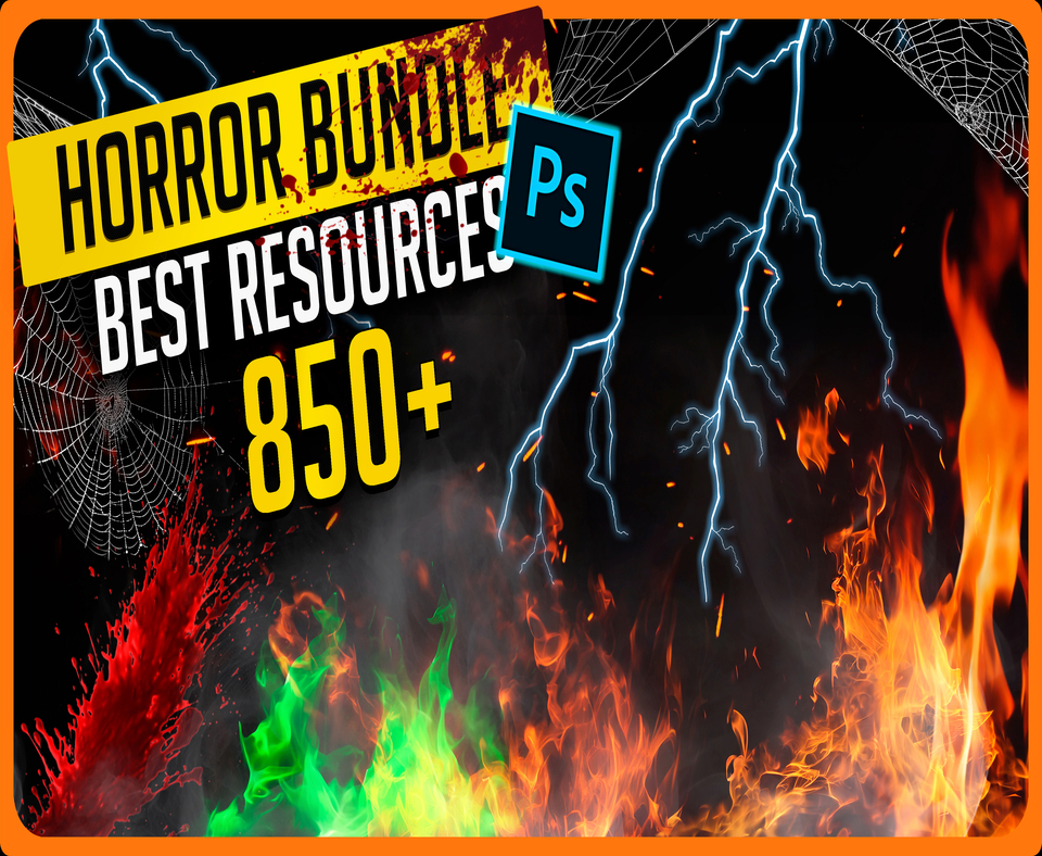 Horror Bundle - 6 Packs Overlay and PNG Effects