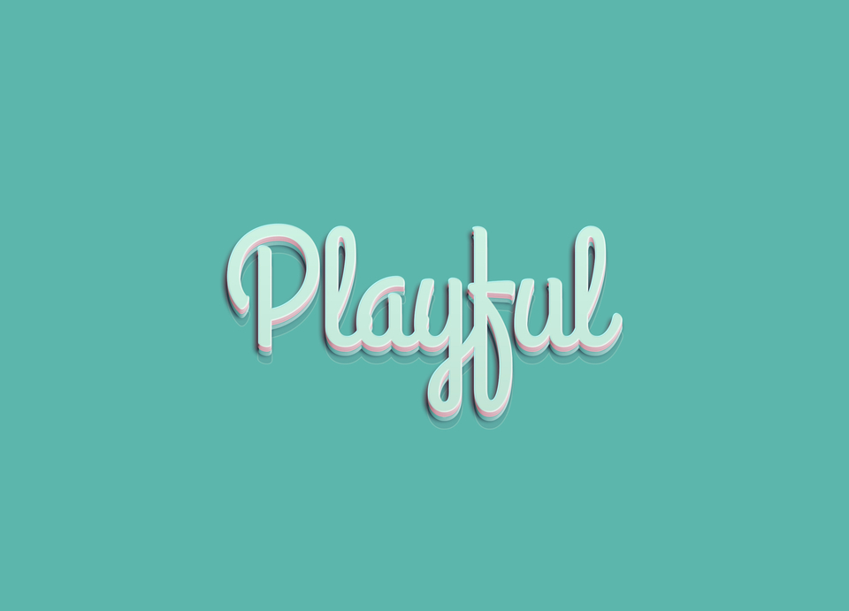 3D Playful PSD fully editable text effect