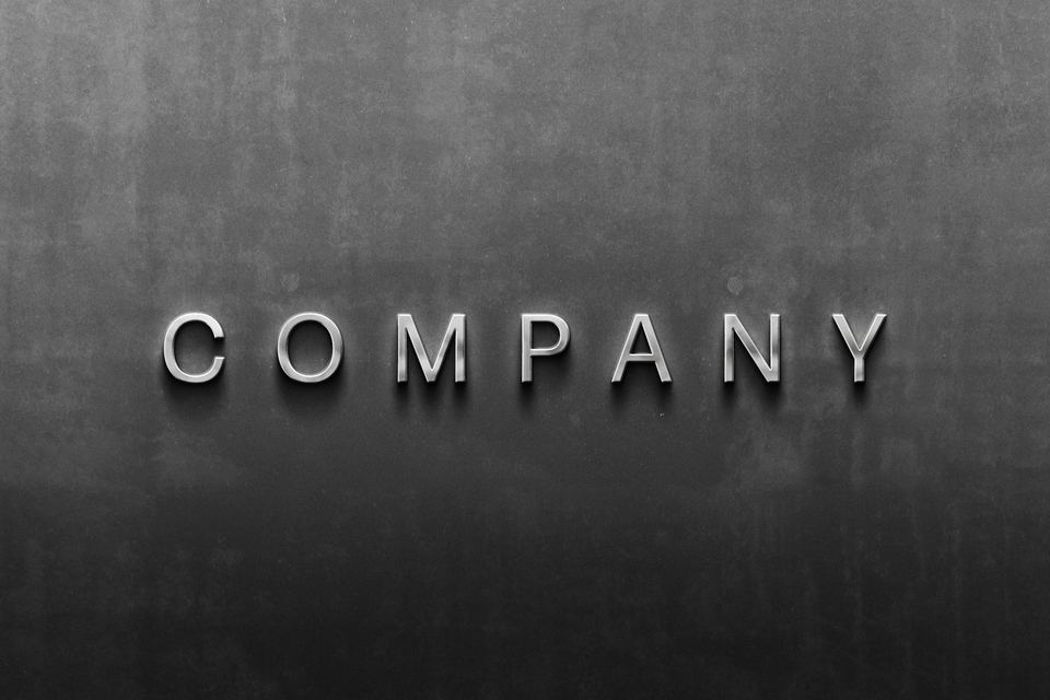 Company PSD fully editable text effect