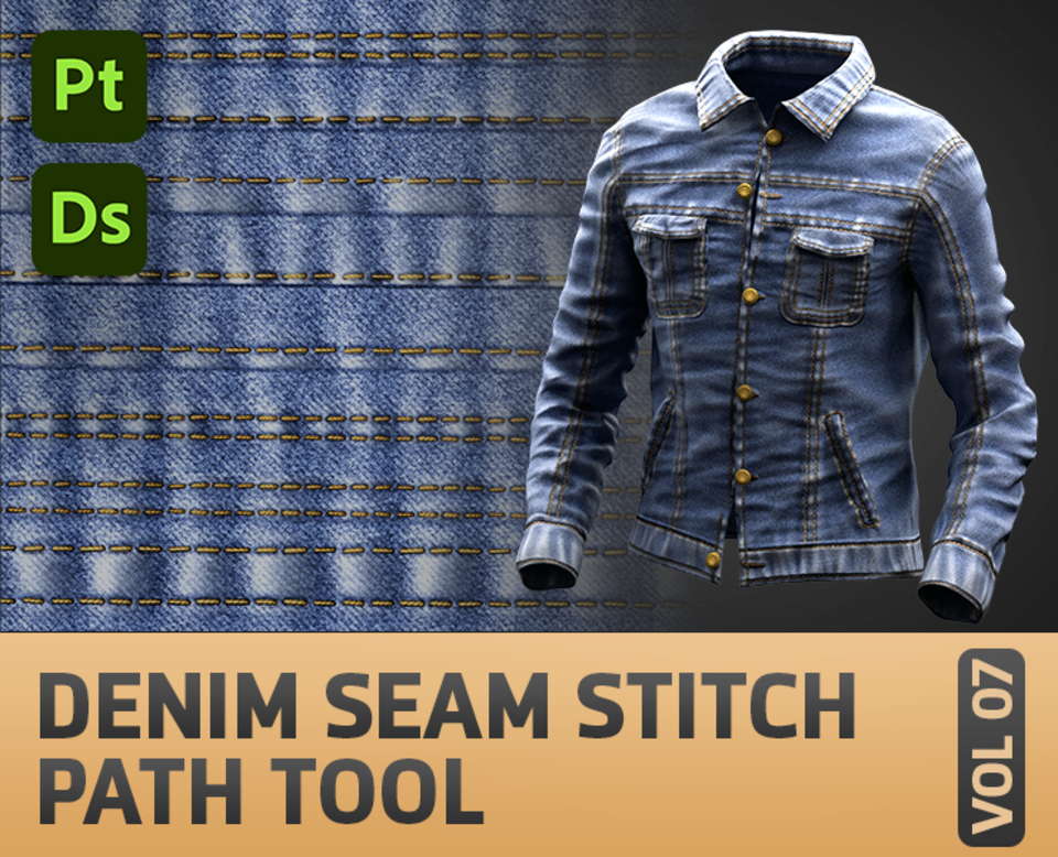 Denim Seam/Stitch Tool (Path Tool)