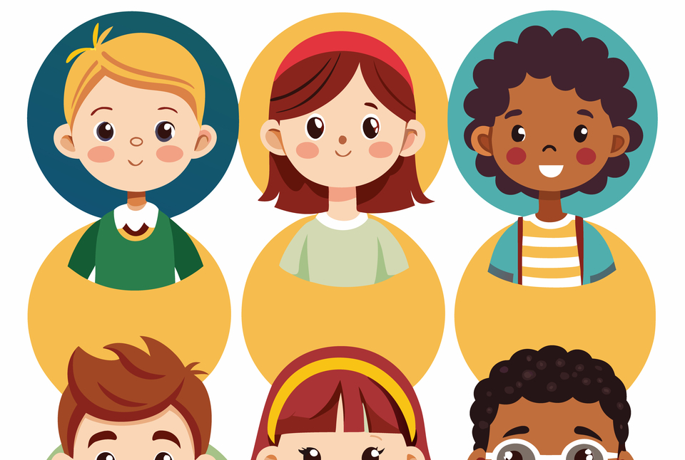 Character set of Avatars collection of children