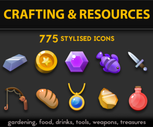 Icons: Crafting, Tools, Foraging, Herbalism