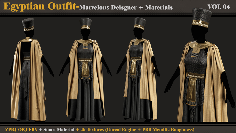 Egyptian Outfit-Models+Materials