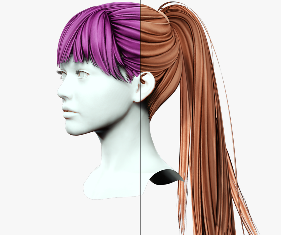 Female Hair - High Ponytail