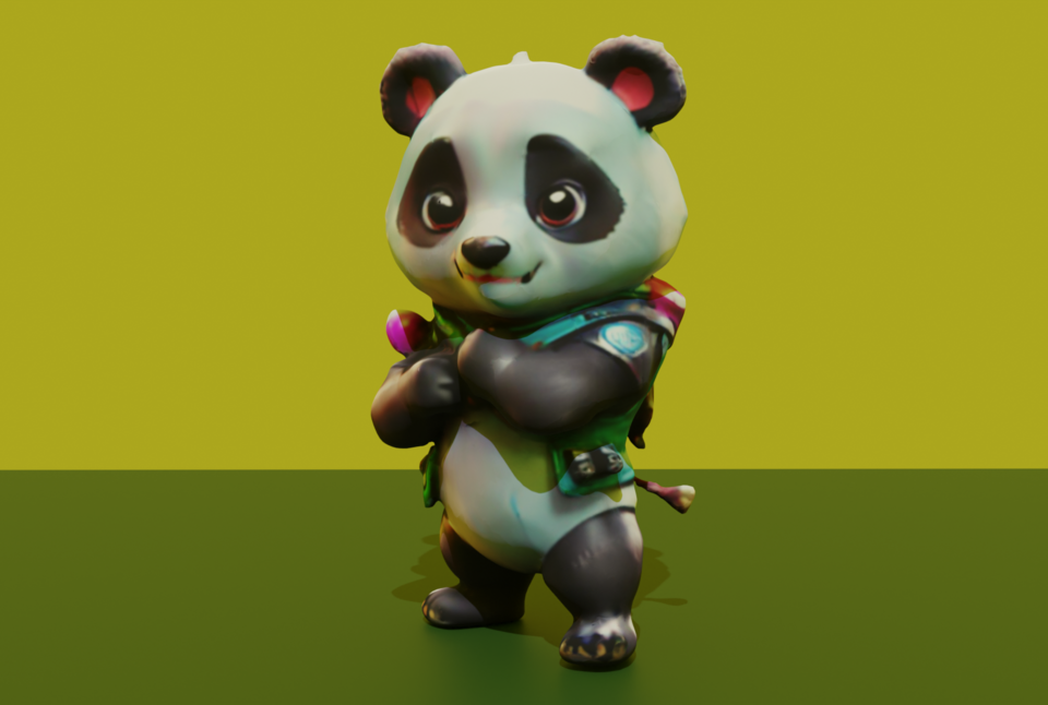 Bamboo Bandit Character 3d model