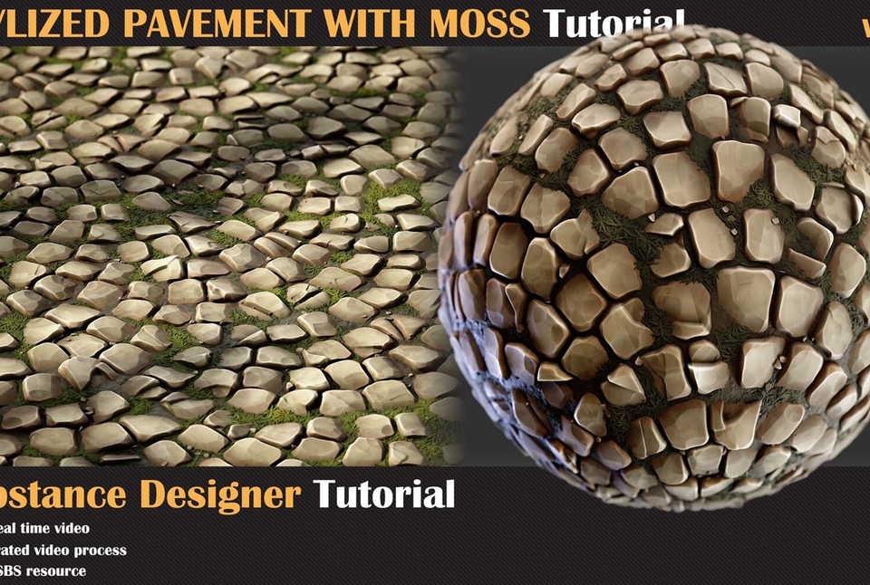 STYLIZED PAVEMENT WITH MOSS Tutorial - VOL 05