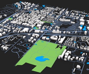 Paphos city Cyprus 3d model 30km