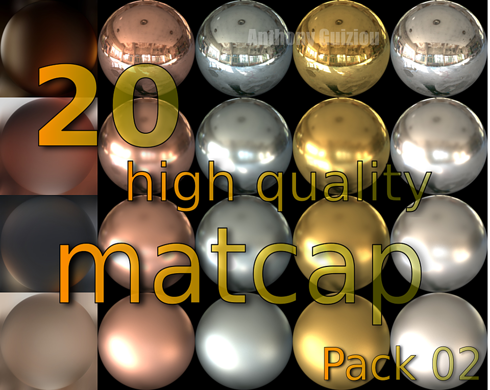 20 high quality matcap pack 2