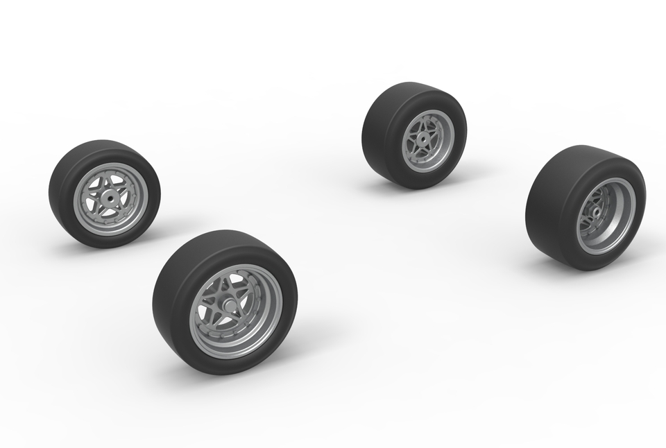 Wheel set of Pavement Midget car Scale 1:25