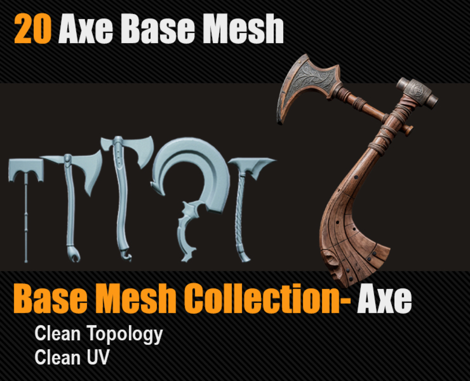 20 Axe Base Mesh
