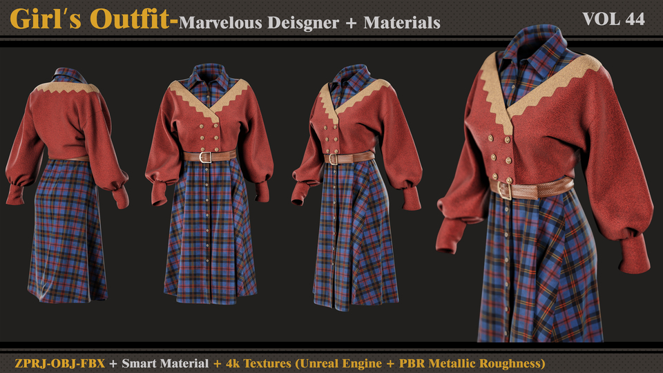 Girls Outfit-Models+Materials