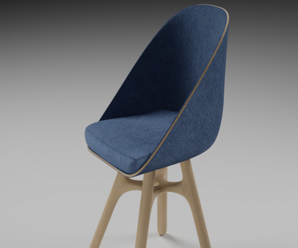 Sleek Lounge Chair 3D Model