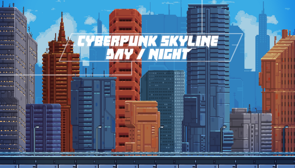 Cyberpunk skyline Day And Night