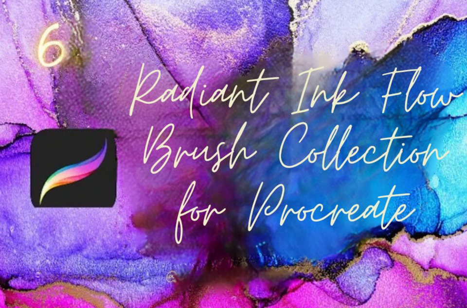 Radiant Ink Flow Brush Collection for Procreate