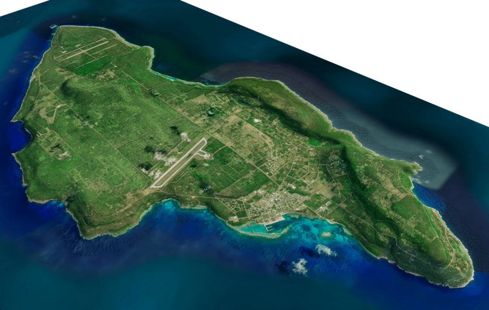 Tinian Island 3d model terrain