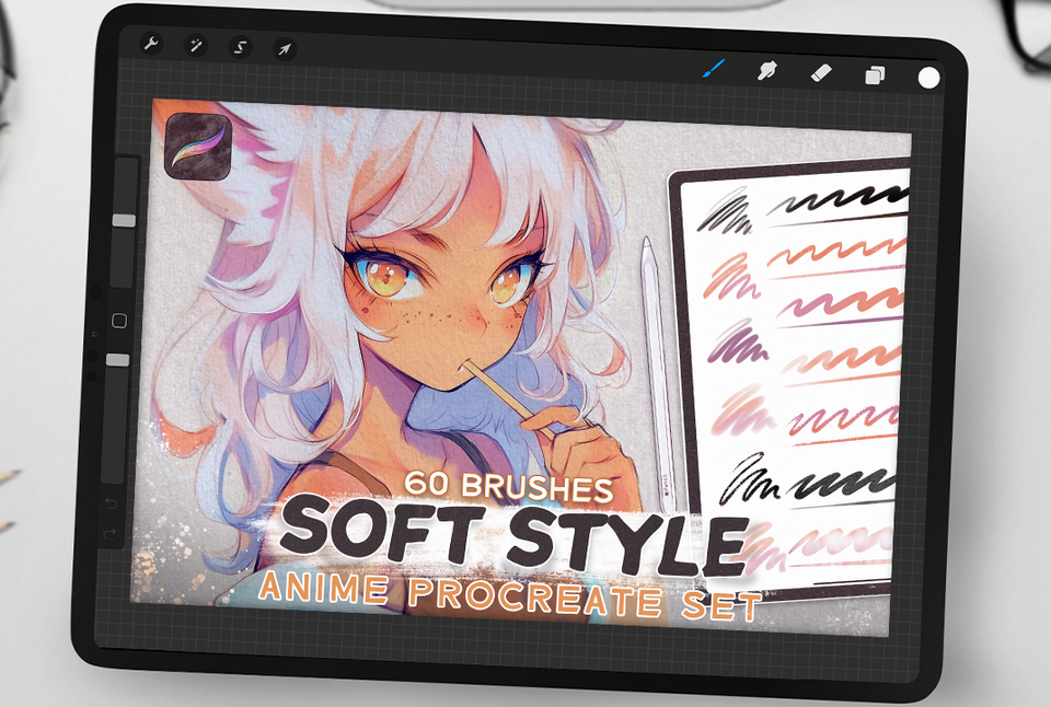 Anime Soft Style Brushes for Procreate