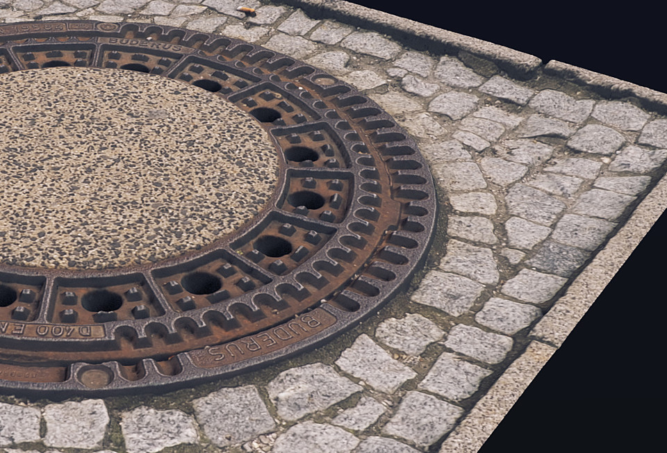 Manhole cover texture