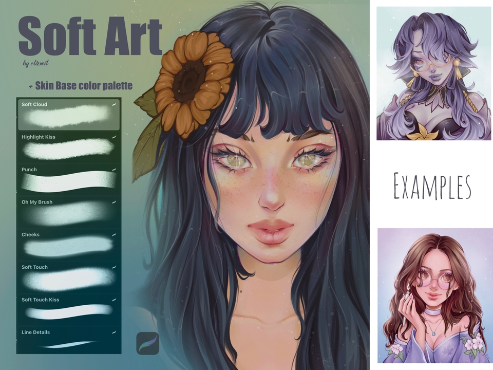 ⭐️ Soft Render Brushes for PROCREATE by elizmil