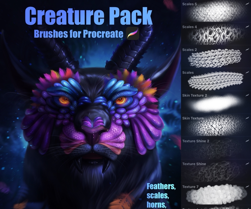 Creature Brushes for Procreate