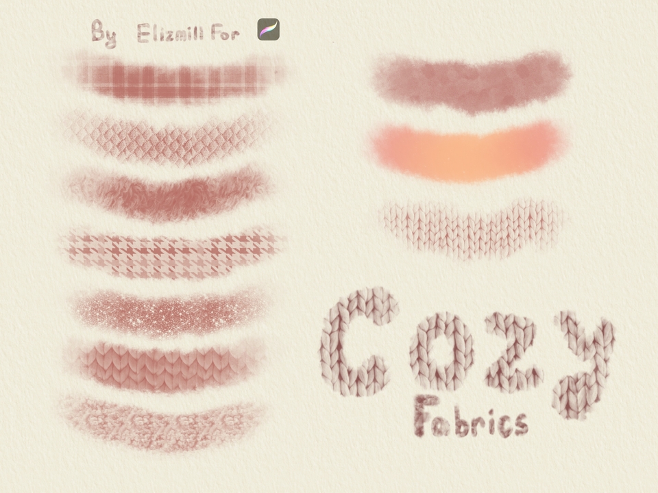 Cozy Fabrics textures for Procreate