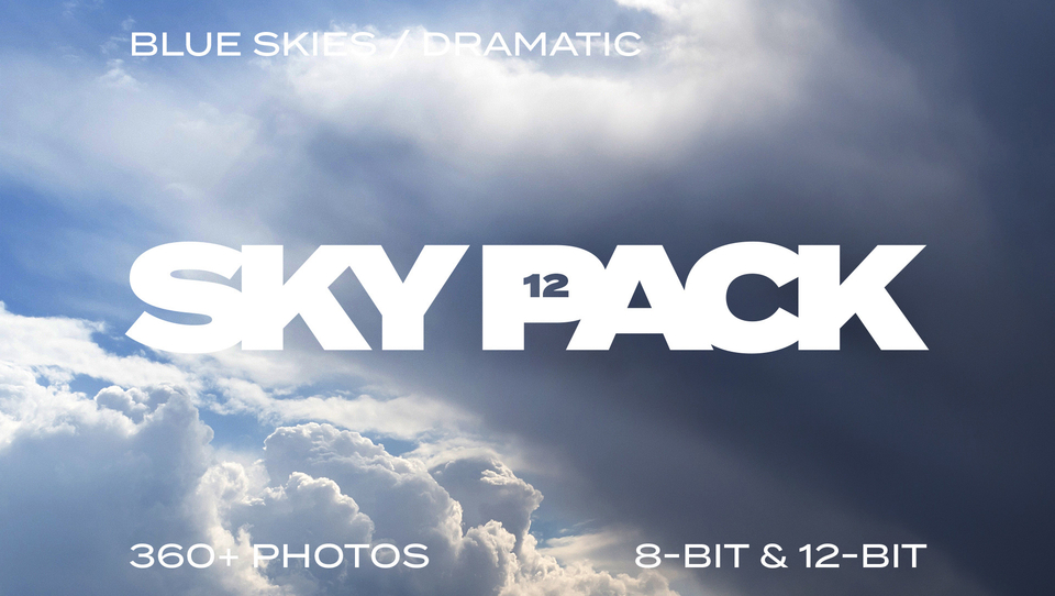 SKY PACK 12 / Dramatic Blue Skies — photo reference pack