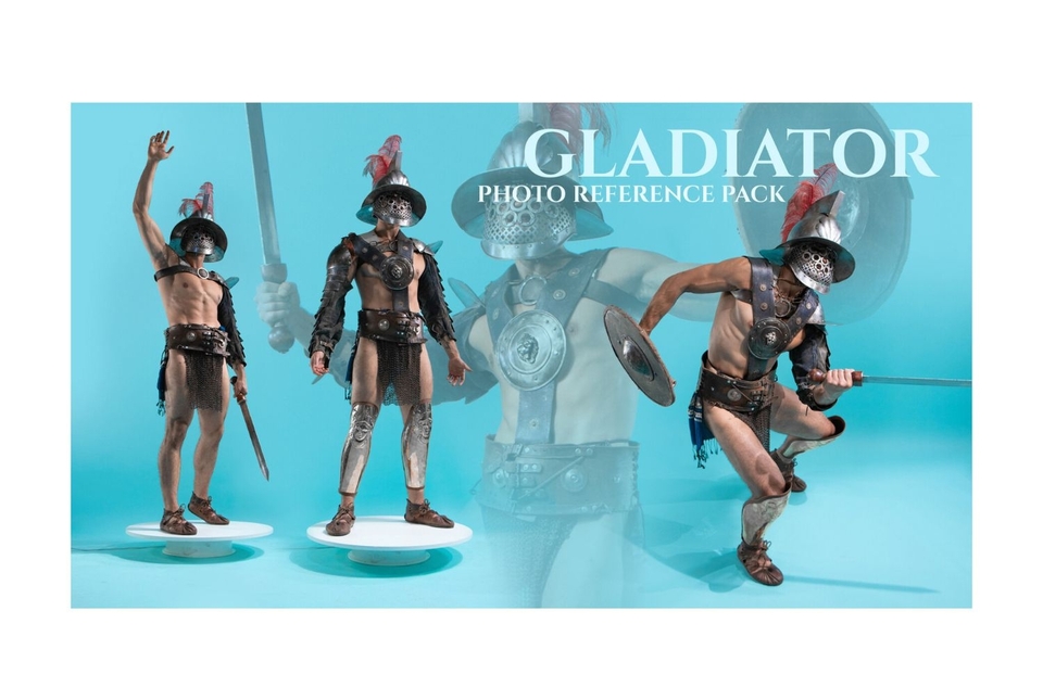 Gladiator vol. 1 - Reference Photo Pack For Artists 584 JPEGs noAI