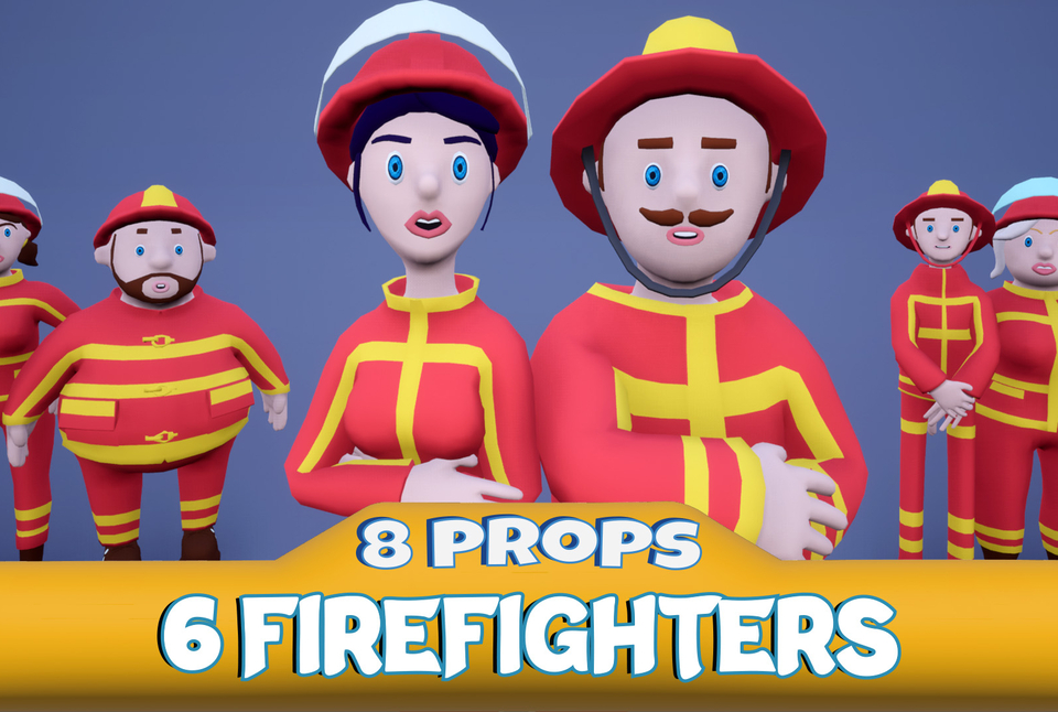 Firefighters with Props
