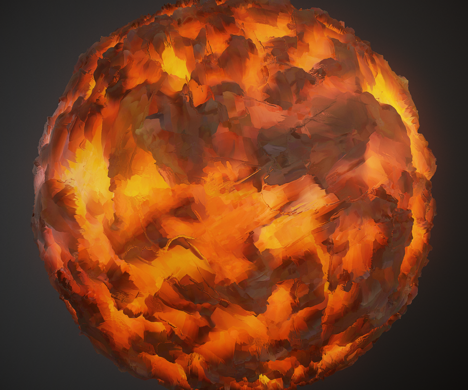Hand Painted Lava