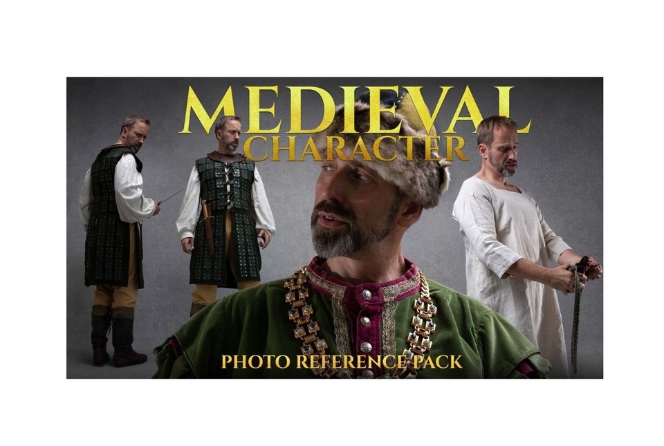 Medieval Character - Reference Photo Pack For Artists 1045 JPEGs noAI